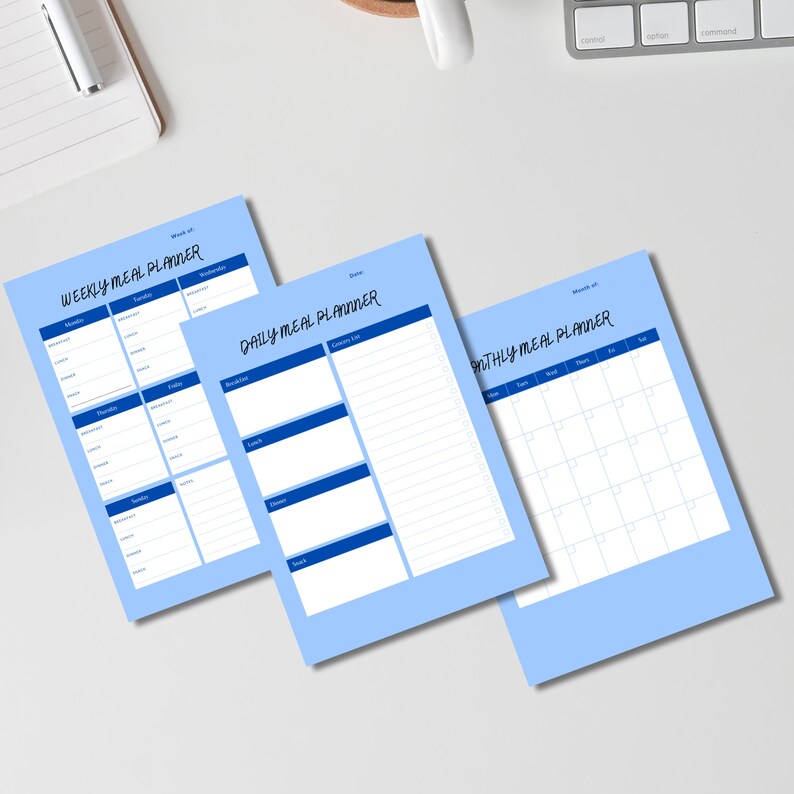 Weekly Meal Planner Printable Template, Meal Prep Planner, Food Diary ...