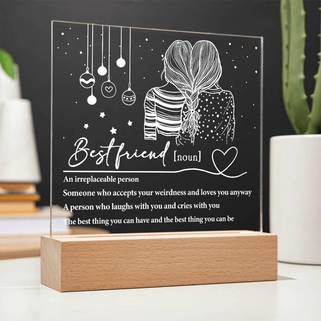 Gift for Bestie, Best Friend Gift, Acrylic Plaque, Christmas Gift for ...