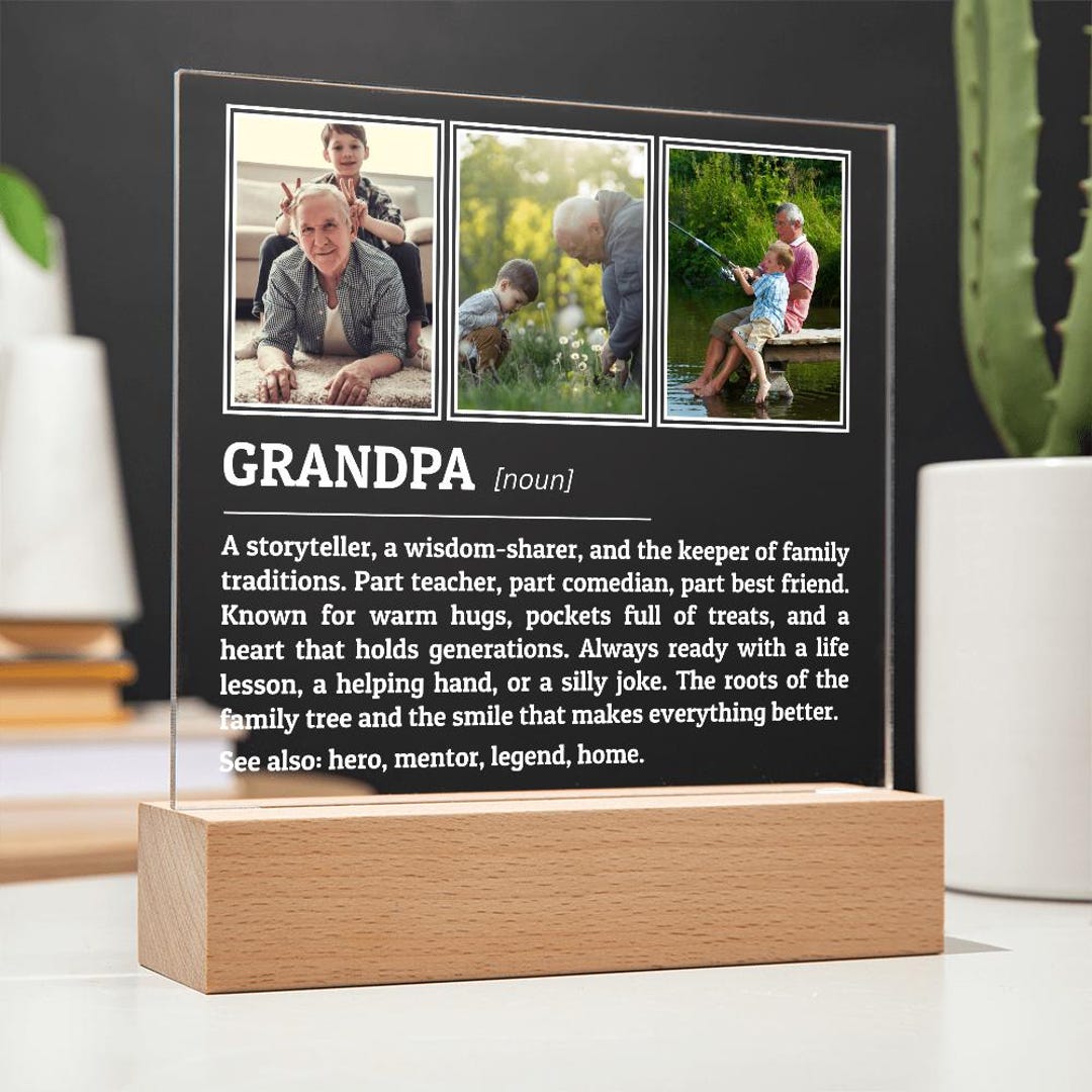Personalized Grandpa Definition Plaque, Fathers Day Gifts From ...