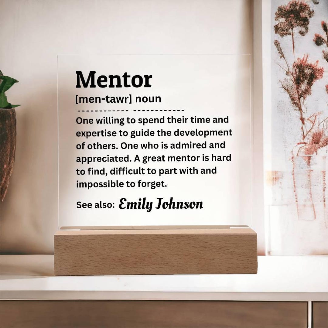 Personalized Mentor Gift, Acrylic Plaque, Mentor Gift, Teacher Gift ...