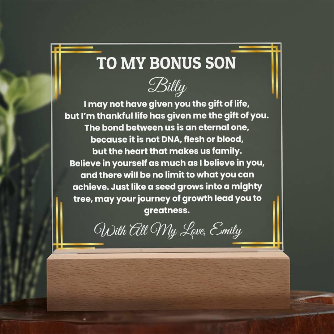 Personalized Gifts for Boys, Bonus Son Birthday Gift, Holiday Gift Step ...