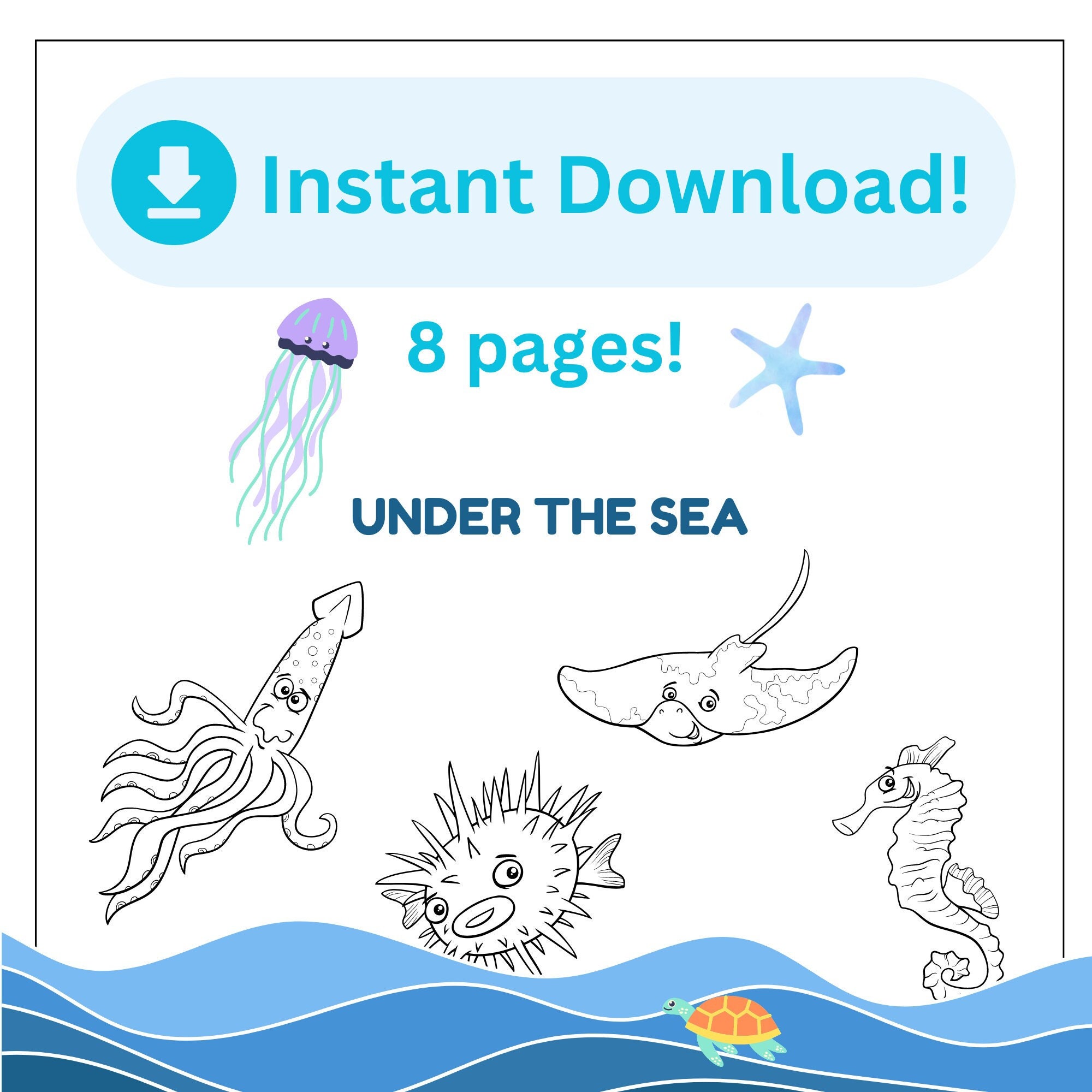 Colouring Activity Sheets: Under the Sea - Colouring, Spelling ...