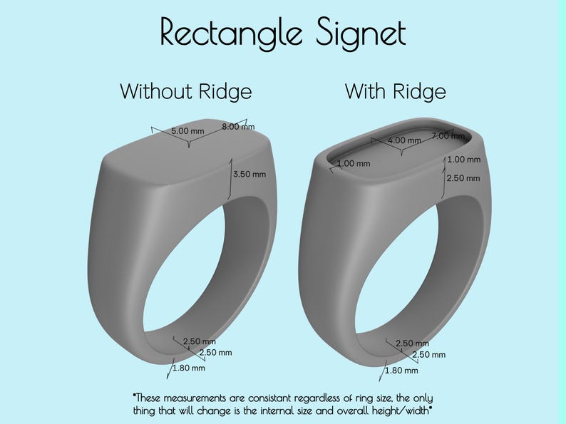 The Complete Signet Ring Collection - 10 Customizable 3D Rings - Each ...