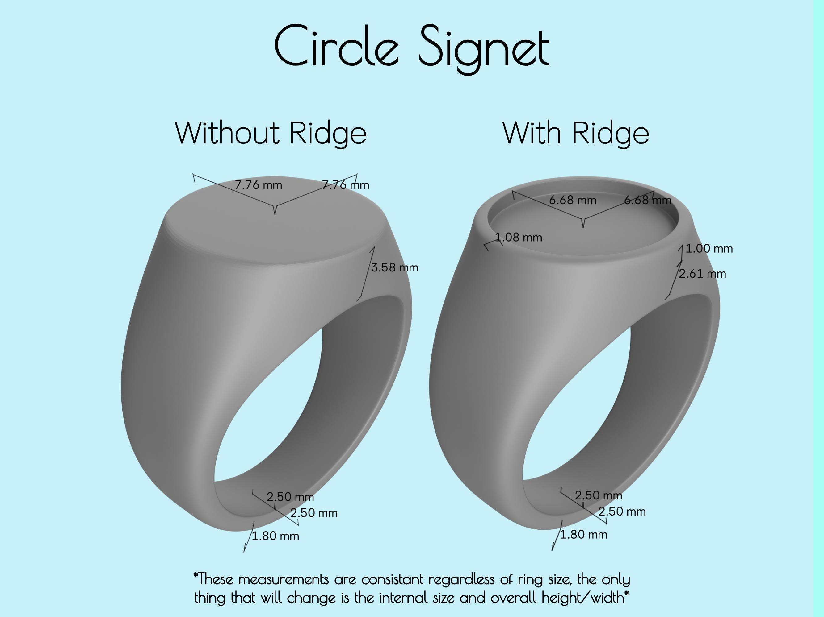 The Complete Signet Ring Collection - 10 Customizable 3D Rings - Each ...