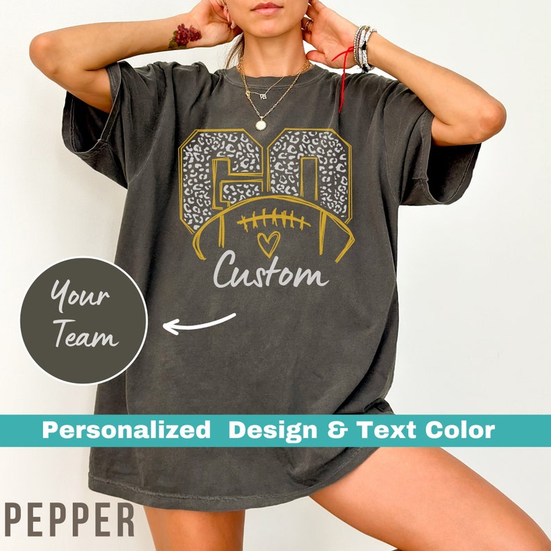 Comfort Colors® Customized Football Team Shirt, Football Tshirt, Go ...
