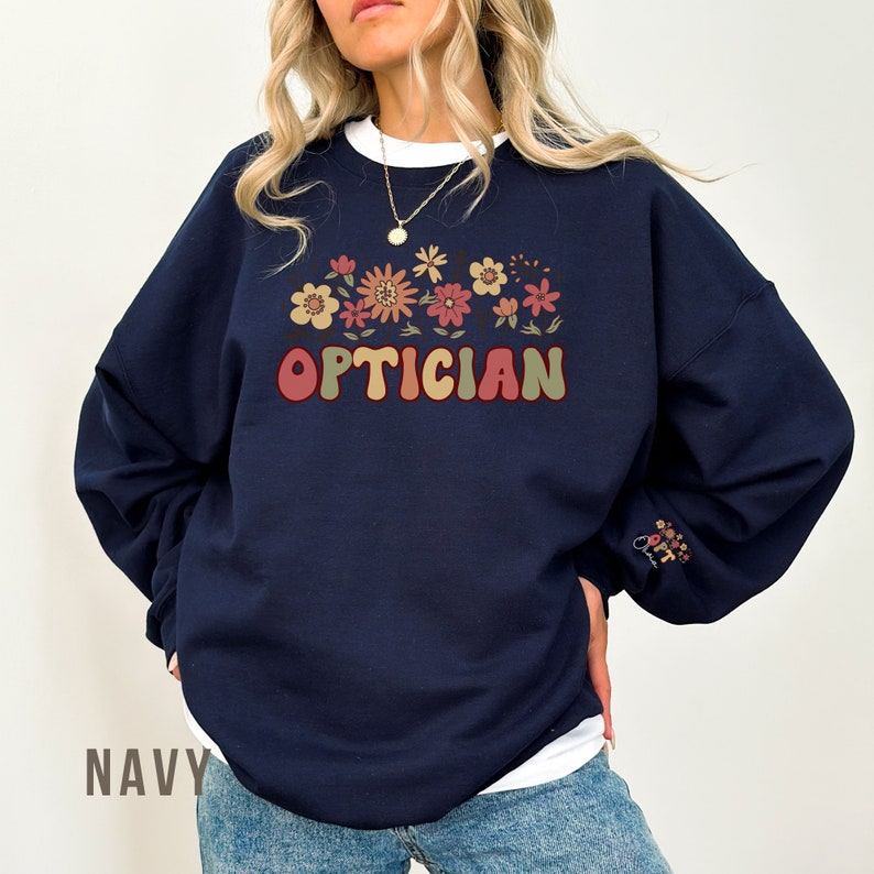 Wildflowers Optician Sweater, Personalized Sweatshirt, Optometry ...