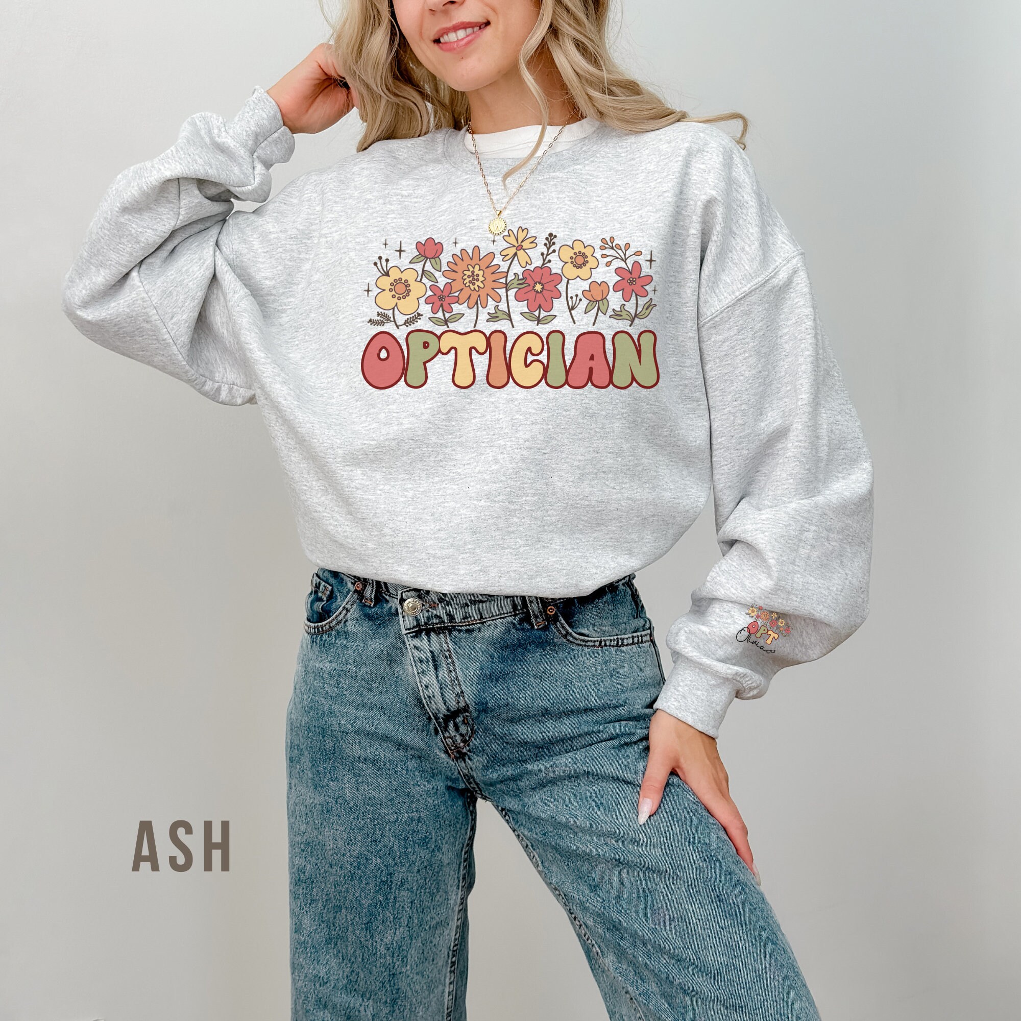 Wildflowers Optician Sweater, Personalized Sweatshirt, Optometry ...