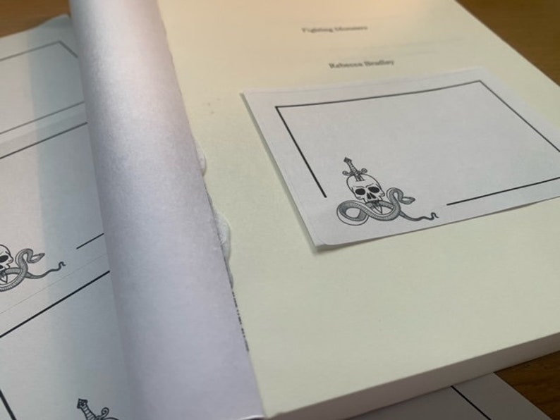 Sword Skull and Snake Self-adhesive Bookplate for - Etsy