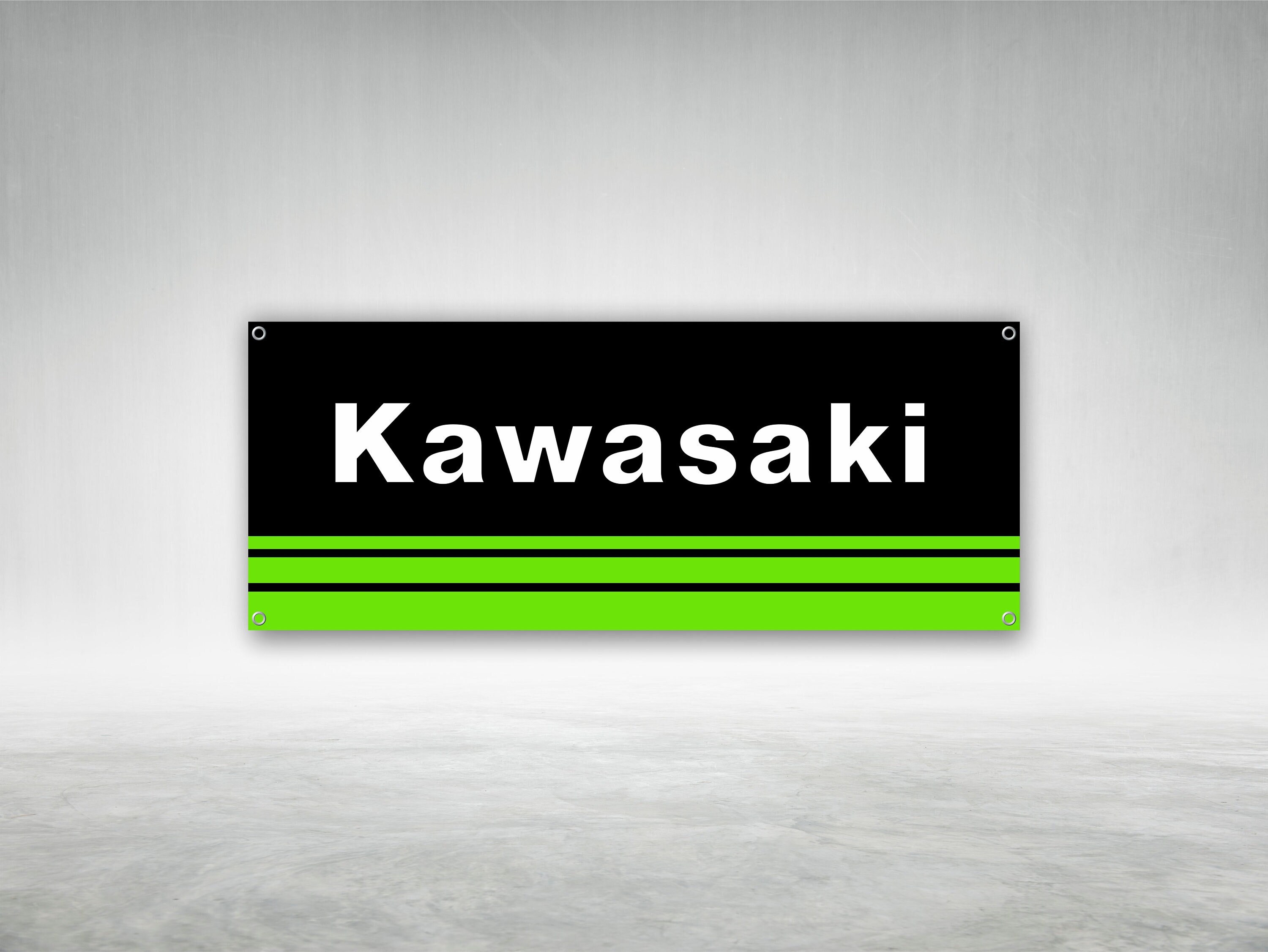 Kawasaki Logo Banner Vinyl Garage Sign Office or Showroom - Etsy