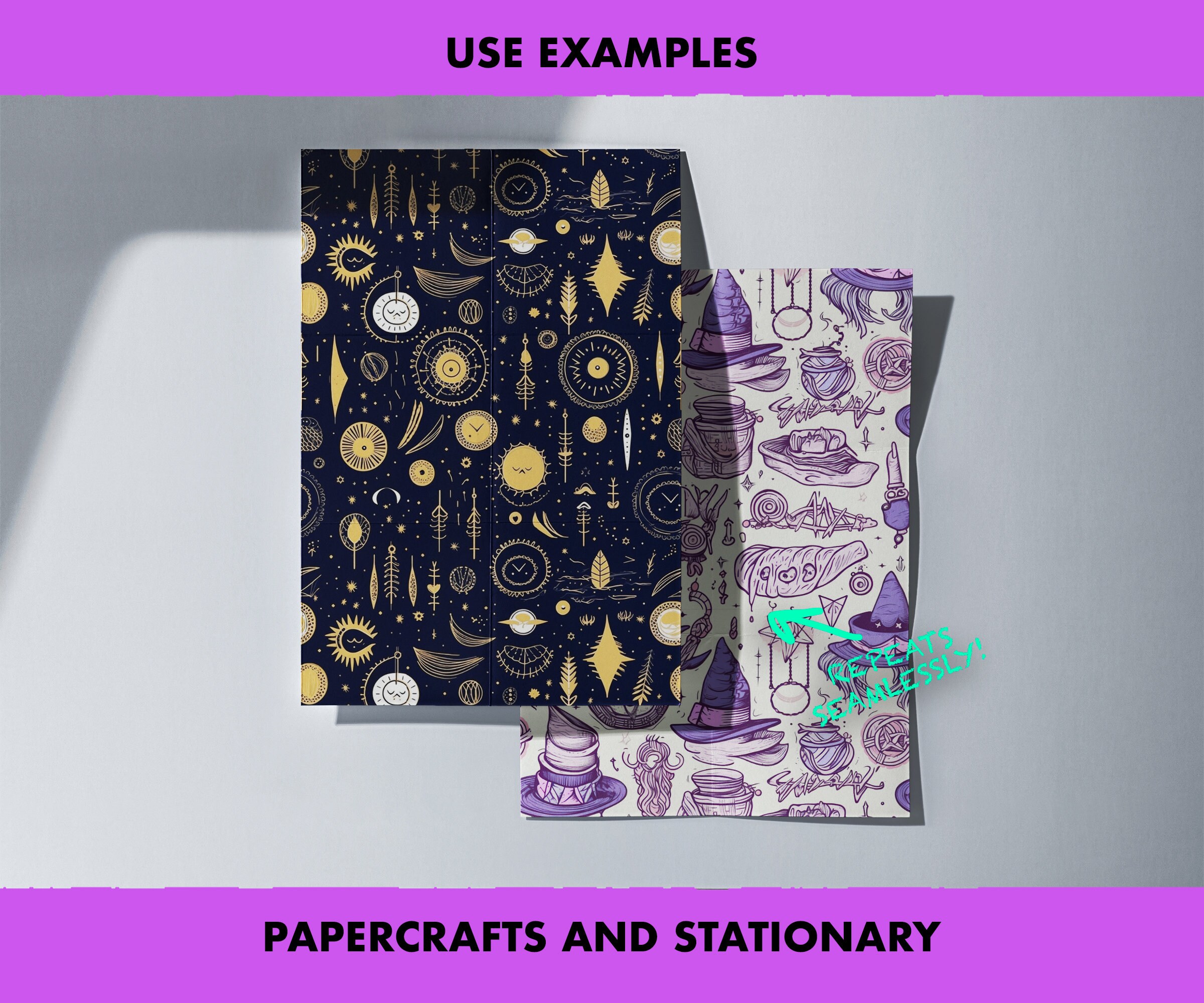 Witchy Fun - 20 Unique Patterns - Digital Paper, Seamless Printable ...