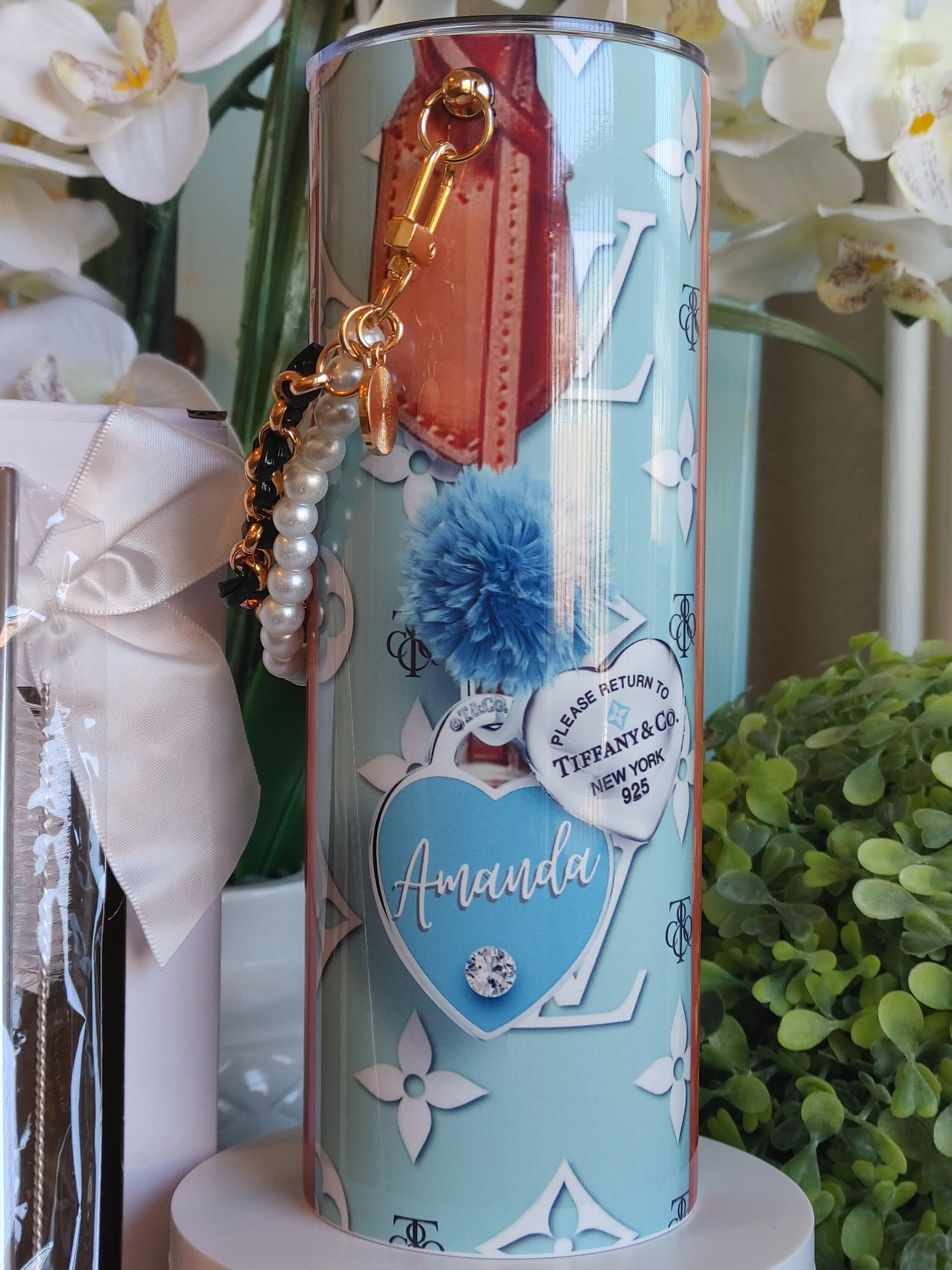 Personalized Customized Tiffany Designer Bag 20oz Tumbler With or ...
