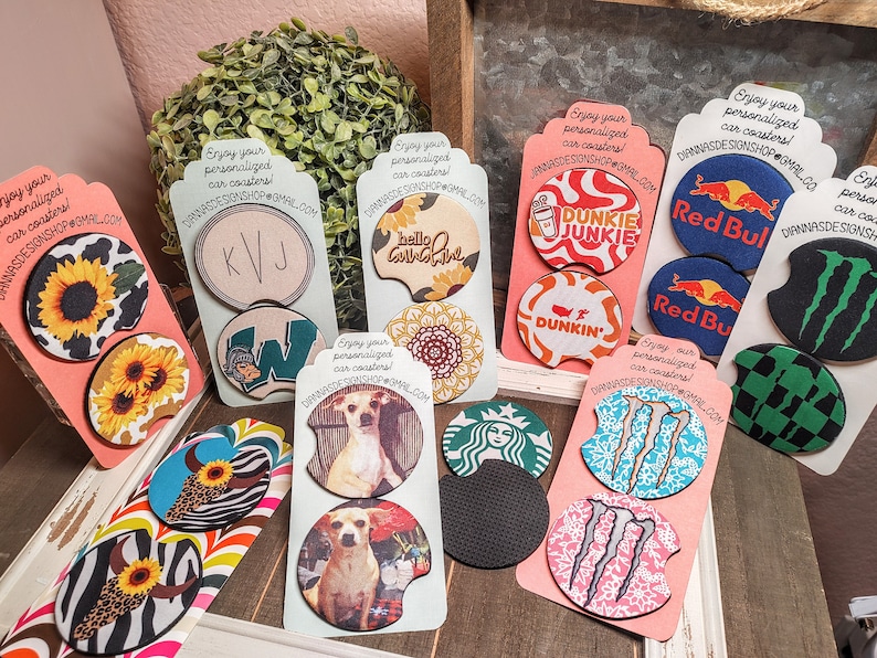 Personalized Custom Design Car Coasters Set of 2 Coasters 50% off ...