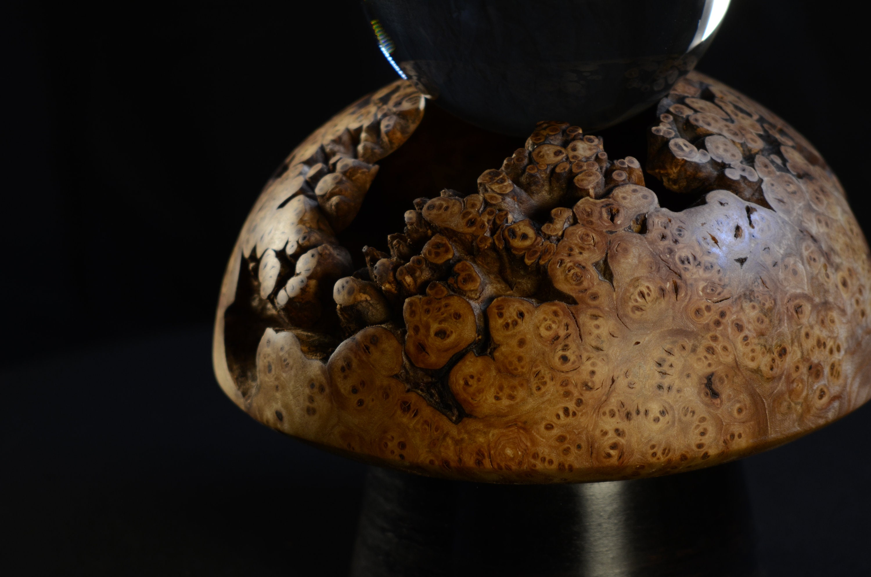 Stunning Hand Turned Burr Crystal Ball Stand - Etsy