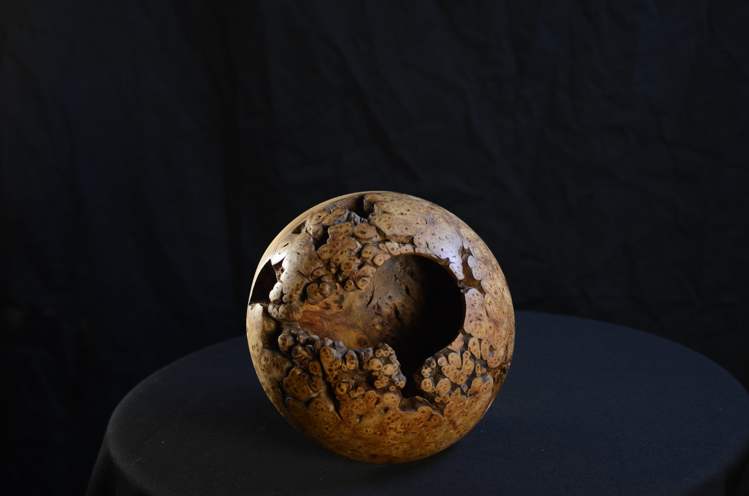 Stunning Hand Turned Burr Crystal Ball Stand - Etsy