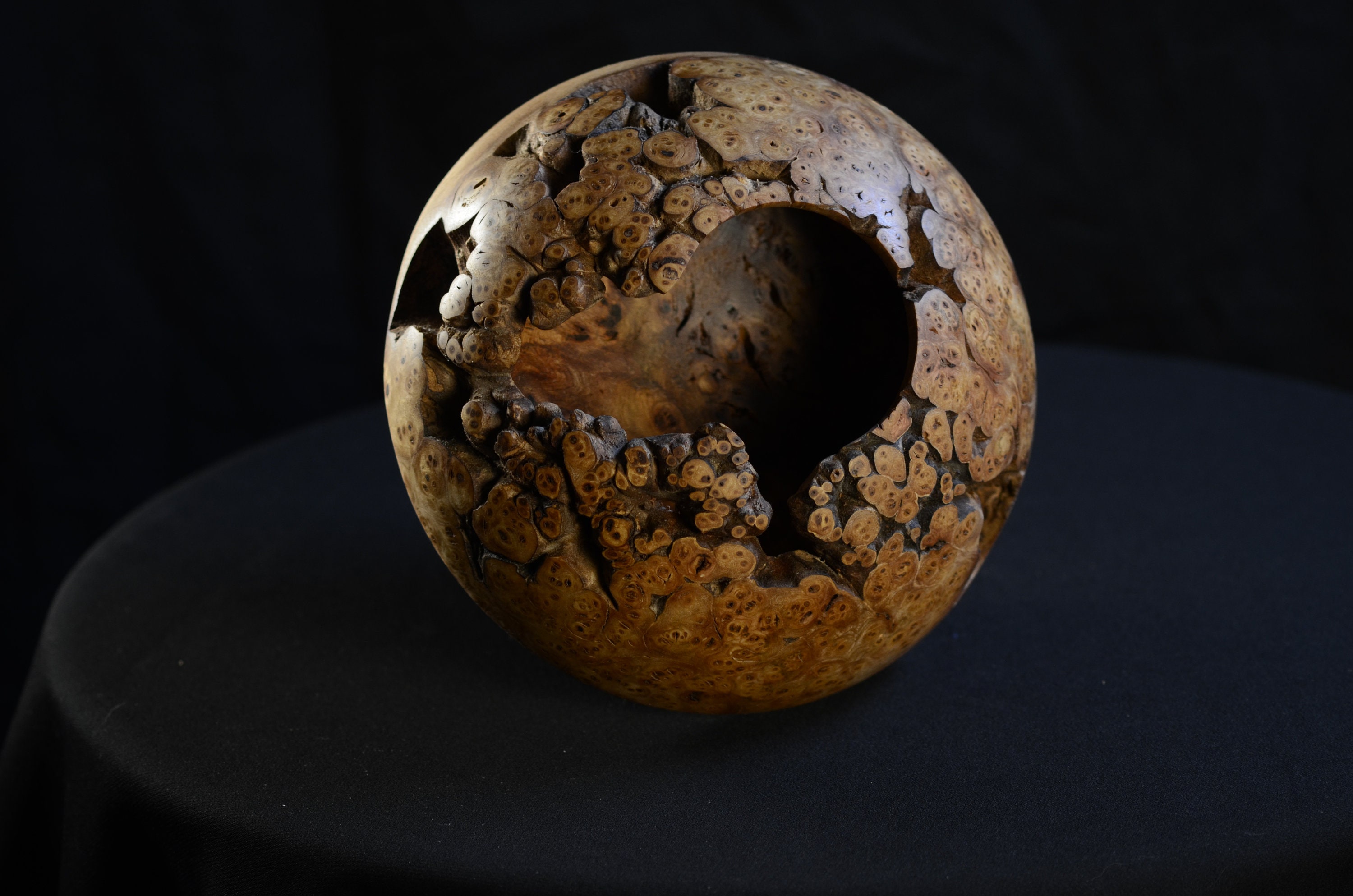 Stunning Hand Turned Burr Crystal Ball Stand - Etsy