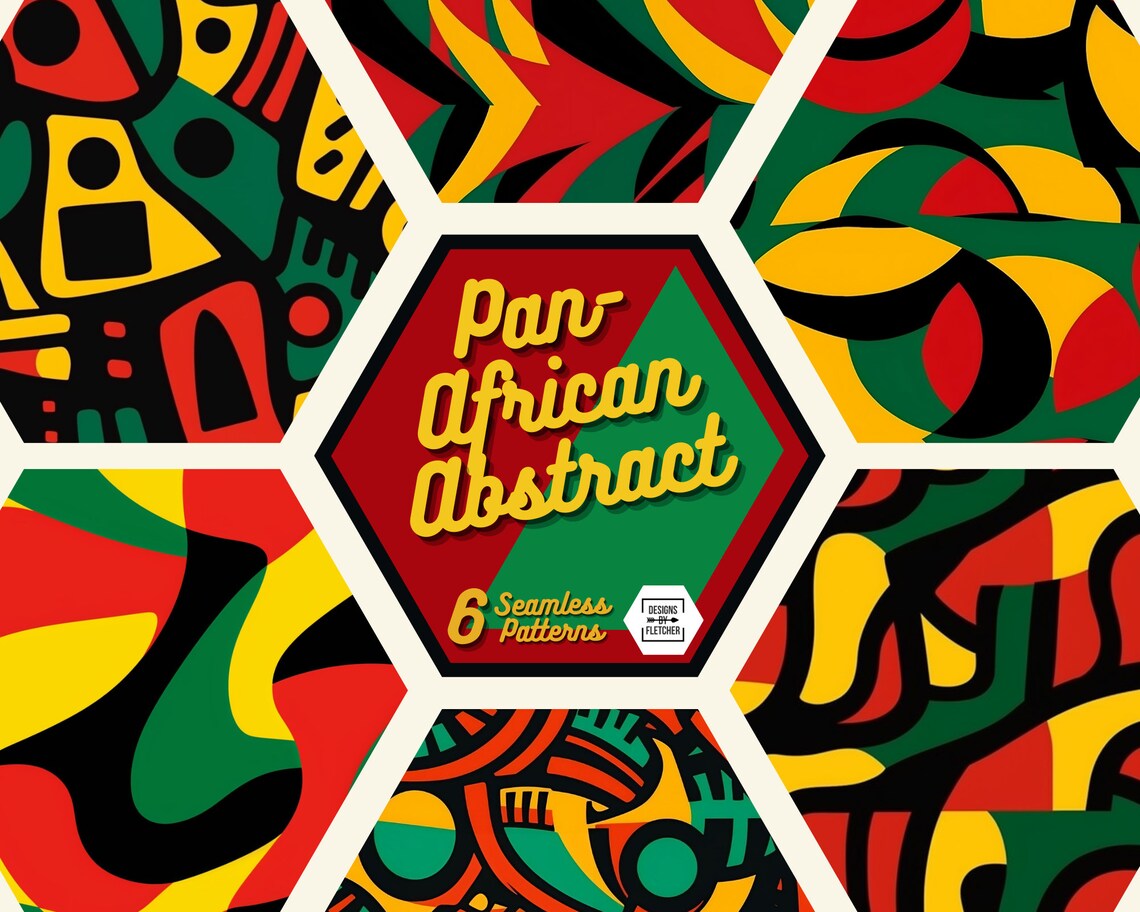 Pan-african Abstract Digital Pattern - Seamless Juneteenth Abstract Art ...
