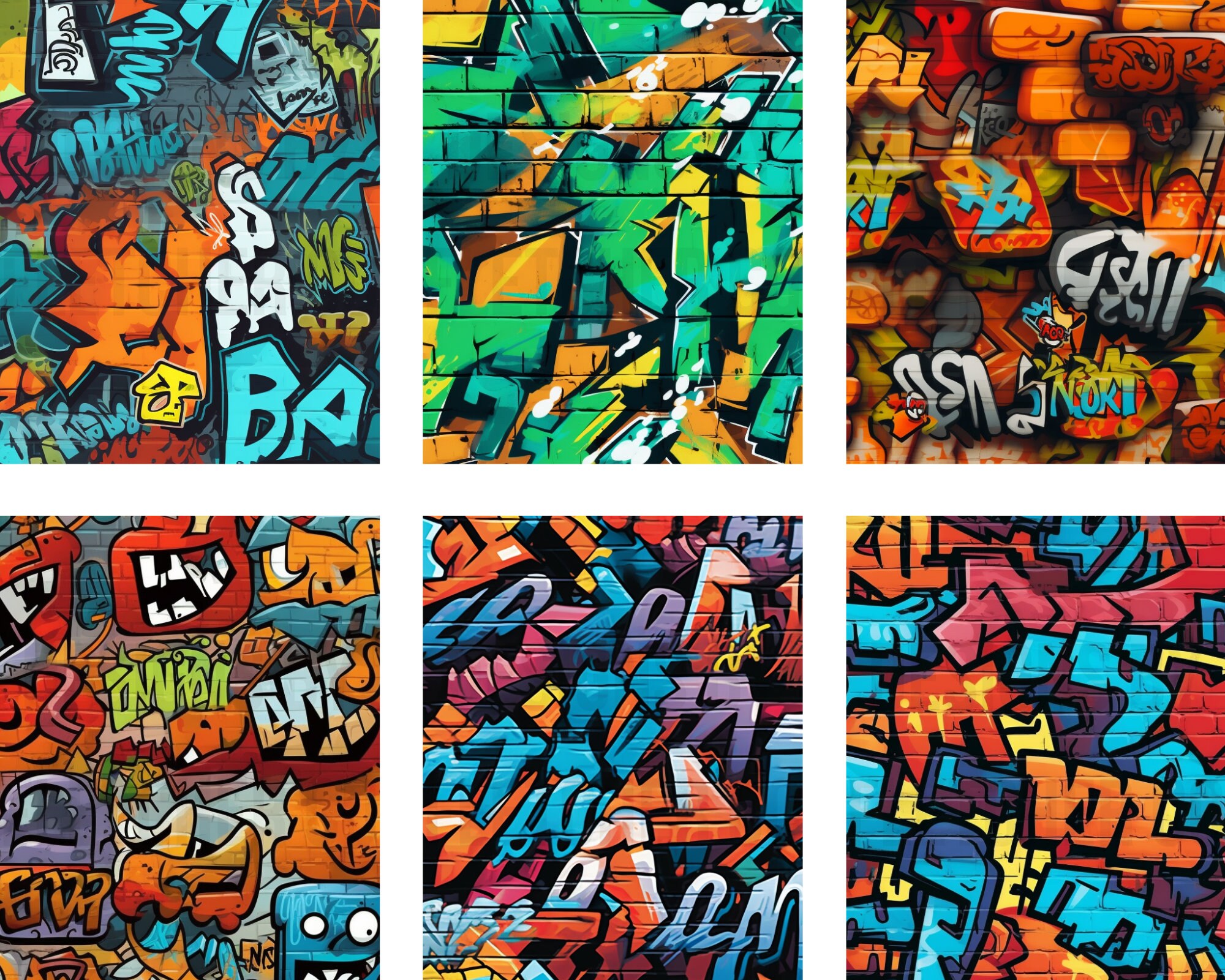 Graffiti Digital Pattern - Seamless Graffiti Digital Design, Printable ...