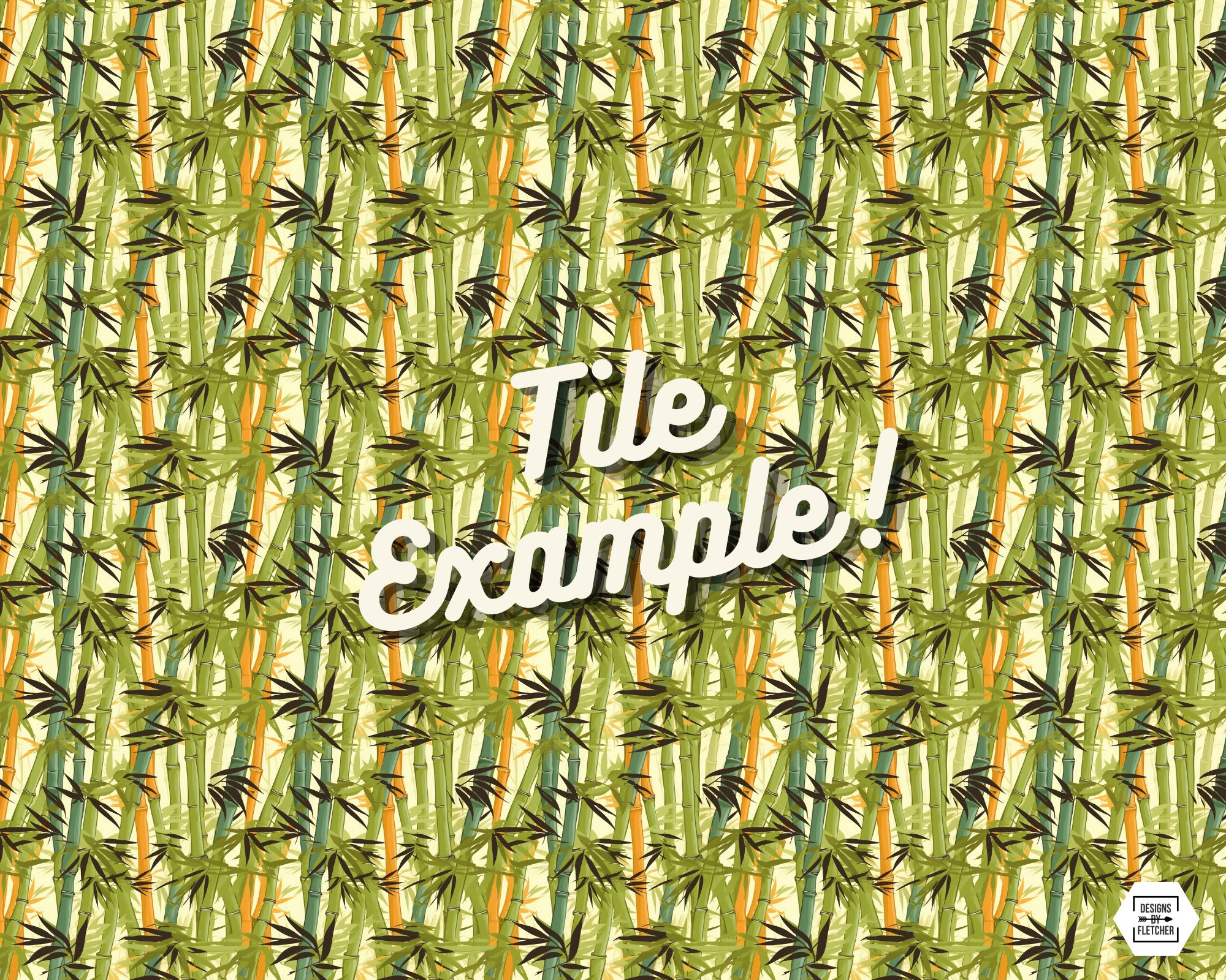 Bamboo Illustration Digital Pattern - Seamless Bamboo Digital Design ...