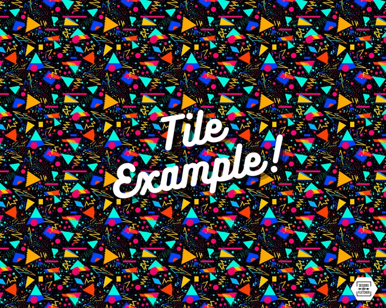 90s Digital Pattern - Seamless 1990s Era Digital Design, Printable ...