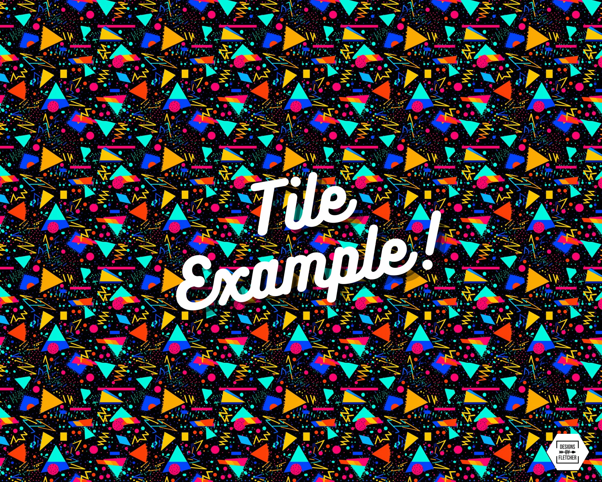 90s Digital Pattern - Seamless 1990s Era Digital Design, Printable ...