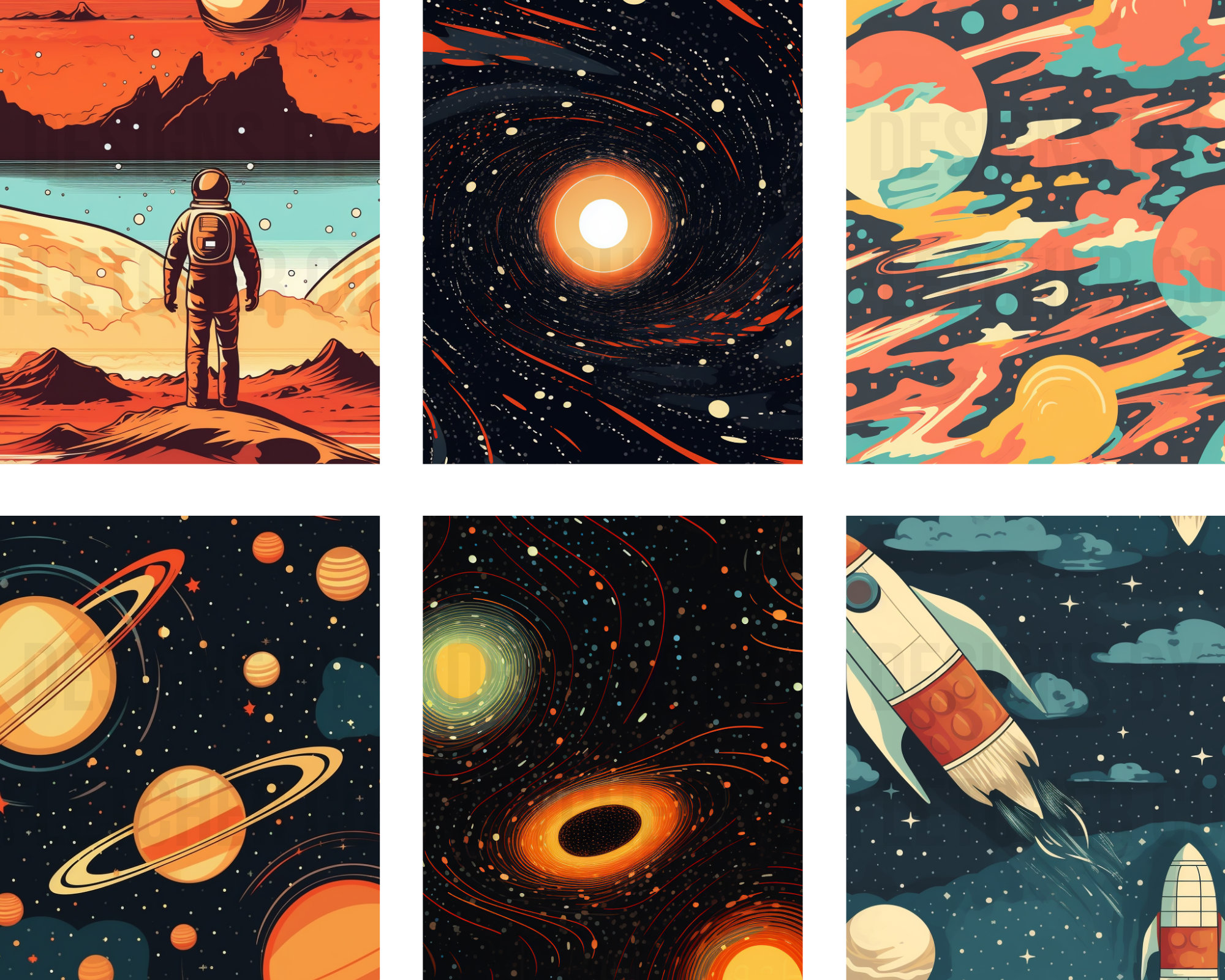 Outer Space Digital Pattern Seamless Outer Space Design, Printable ...