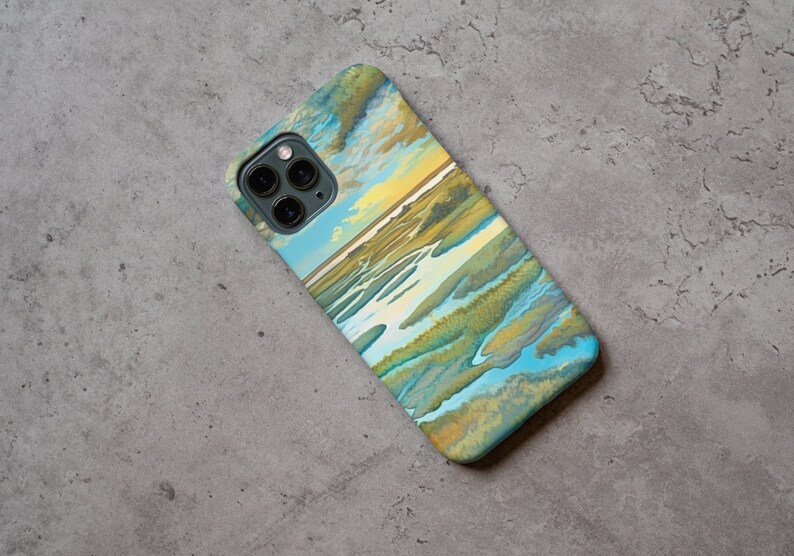 Coastal Marsh Illustration Digital Pattern, Seamless Coastal Marsh ...