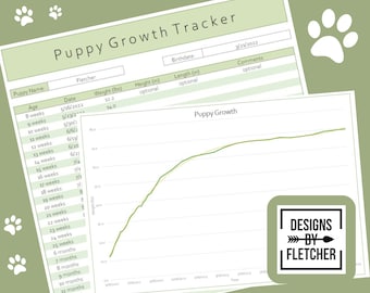 Printable Pet Growth Log Dog Growth Cat Growth (Download Now) - Etsy
