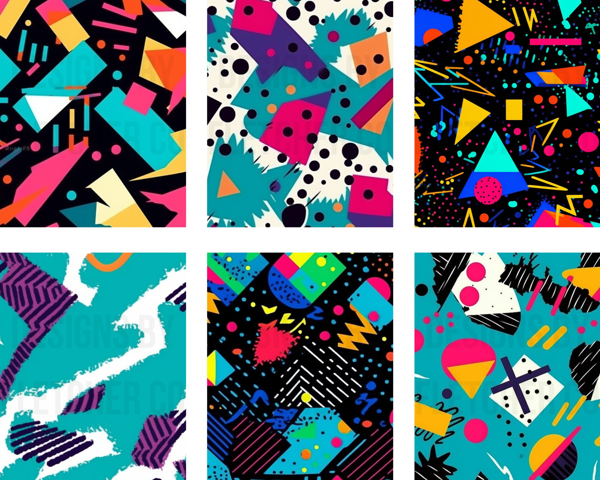 90s Digital Pattern - Seamless 1990s Era Digital Design, Printable ...
