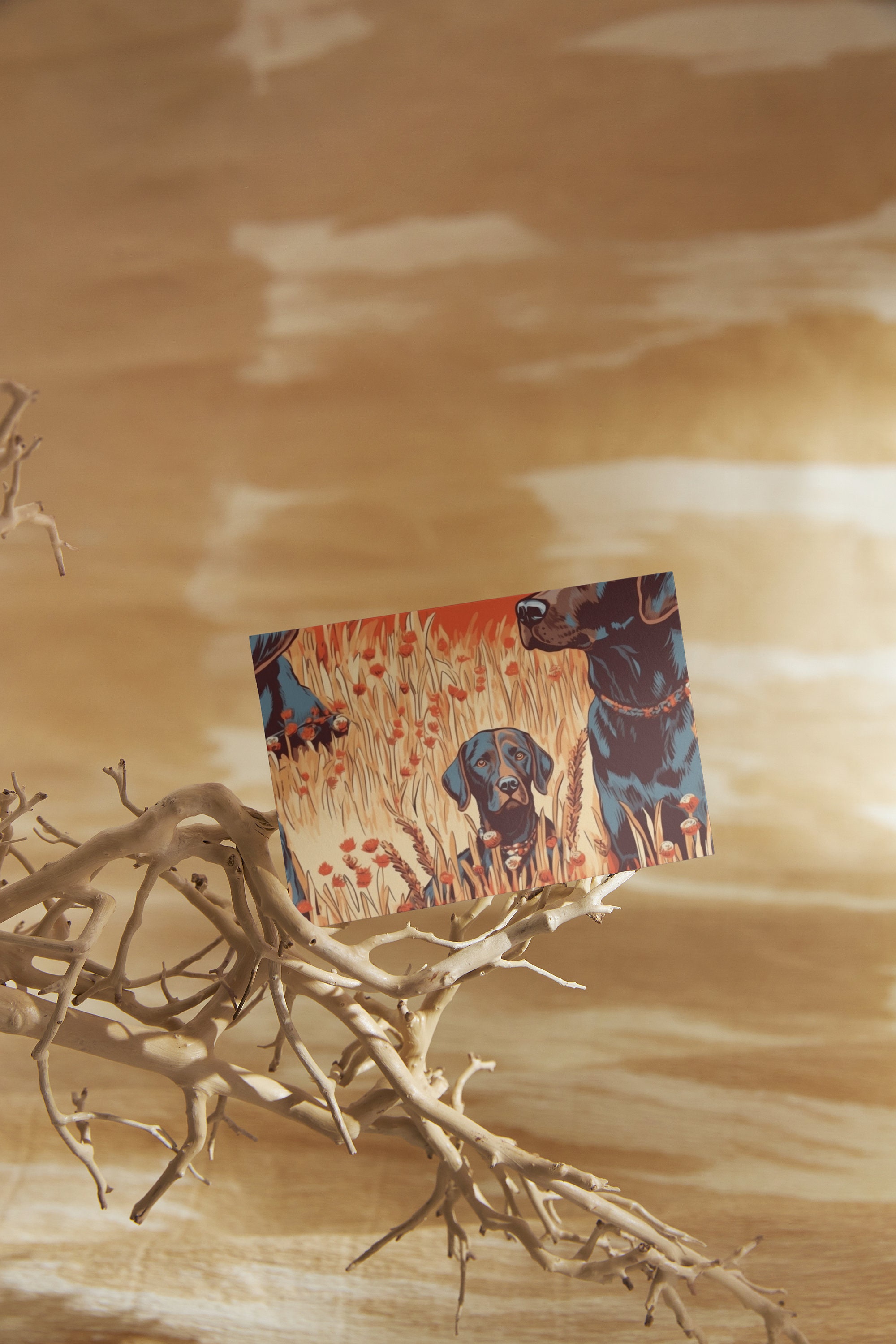 Black Lab Illustration Digital Pattern - Seamless Black Labrador ...