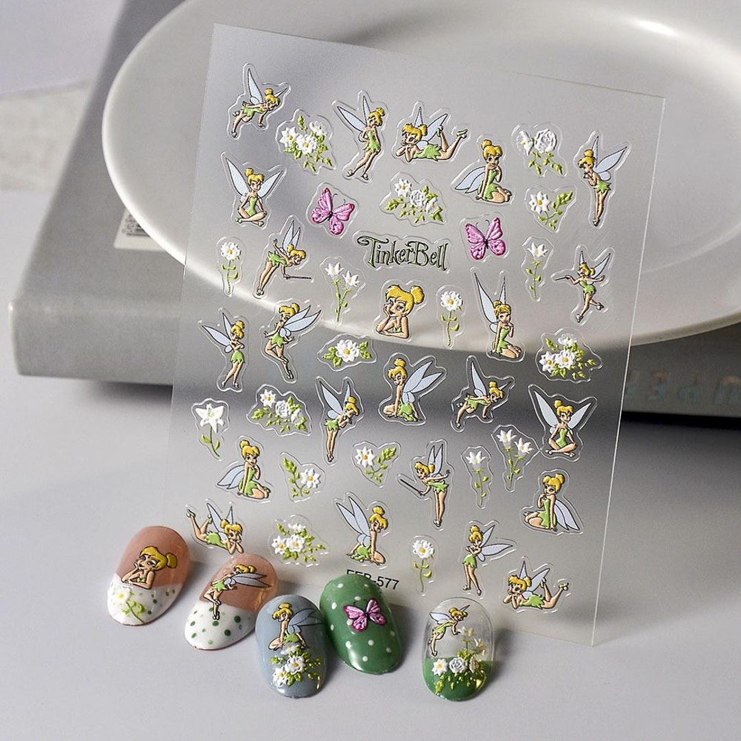 Tinker Bell Nail Stickers,tinker Bell Nail Art,tinker Bell Nail Decals ...