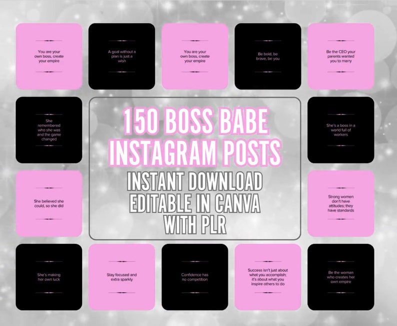 150 Boss Babe Instagram Posts | Done for You Faceless Digital Marketing ...