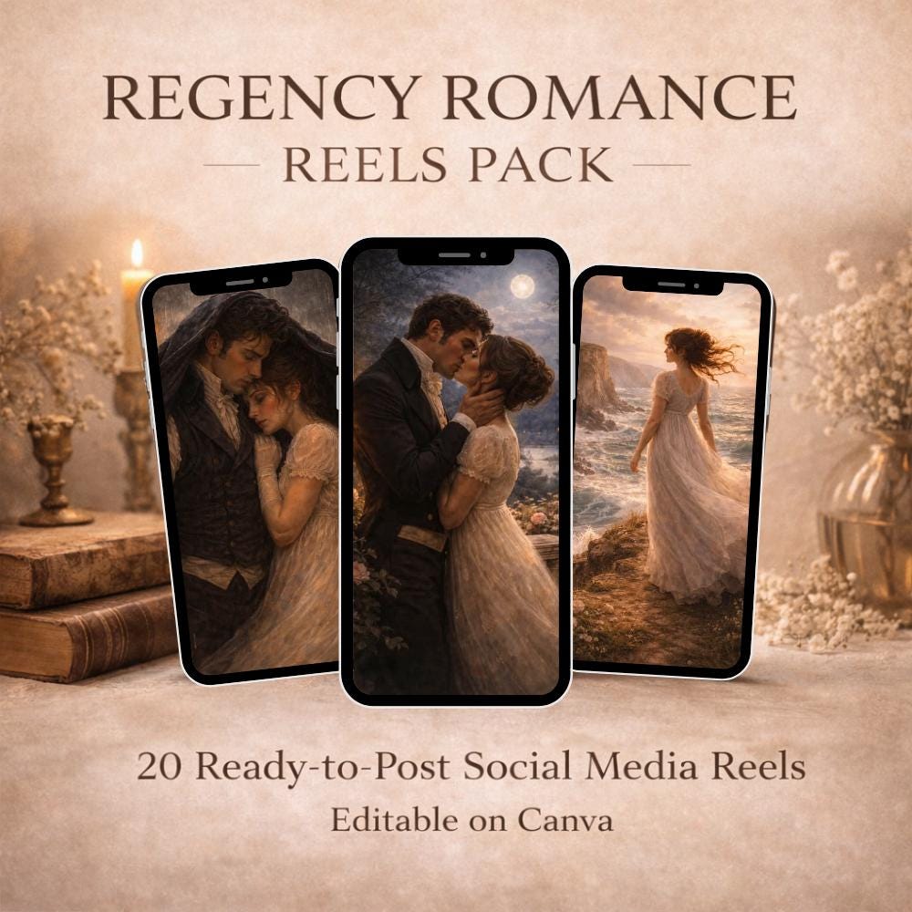 Regency Romance Reels Pack | Historical Romance Bridgerton-inspired ...