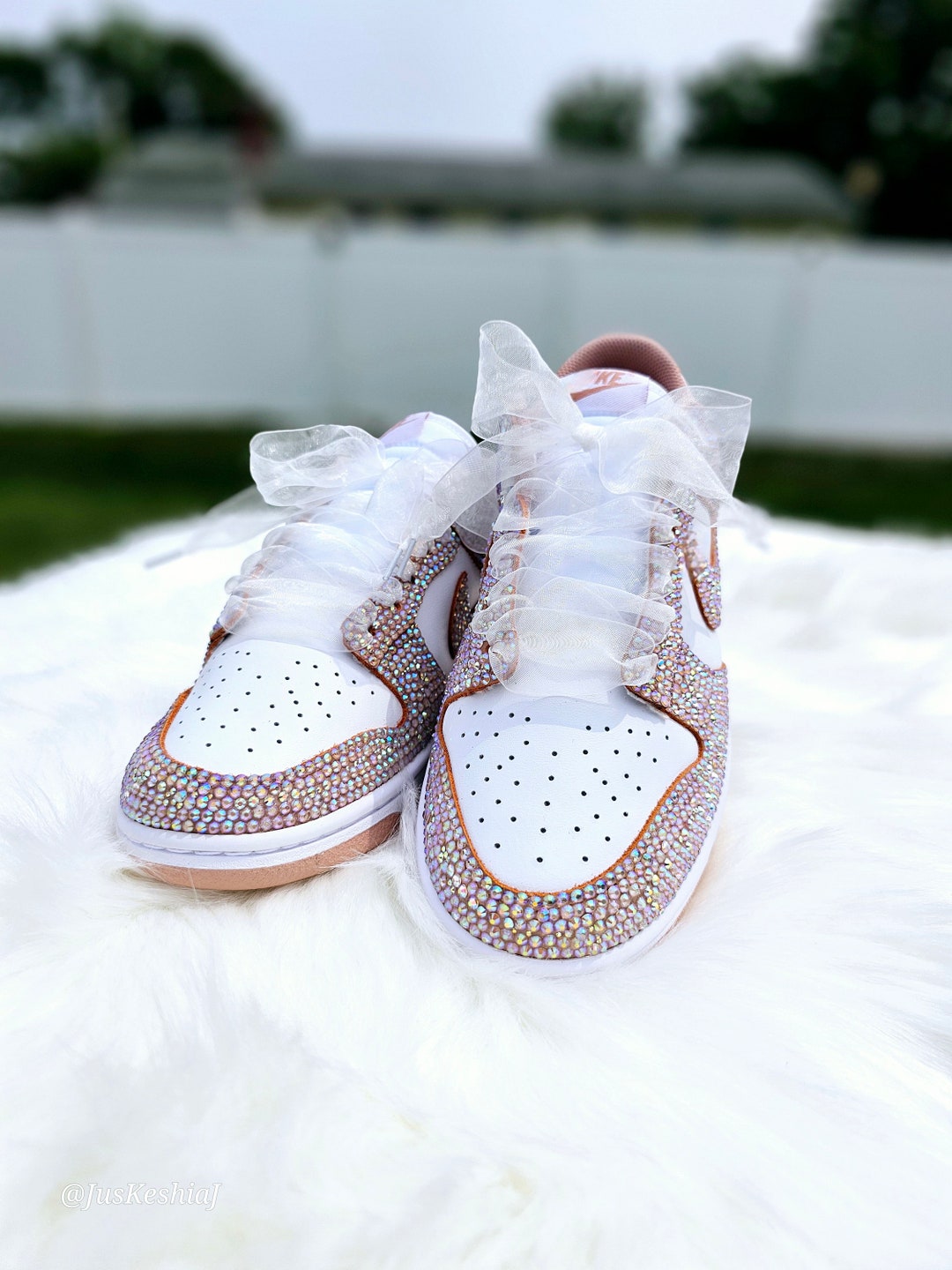 Custom Bling Dunks- Handcrafted Rhinestone Designs - Unique Sparkle ...