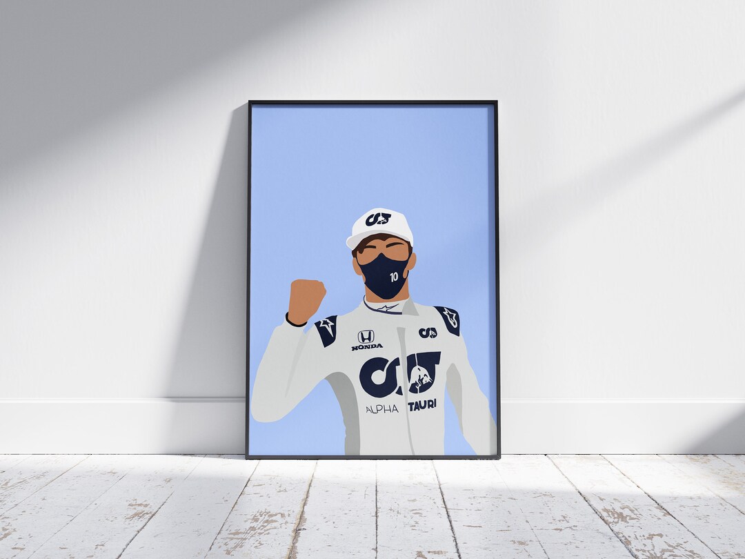 Pierre Gasly - Flat Vector F1 Poster - Etsy
