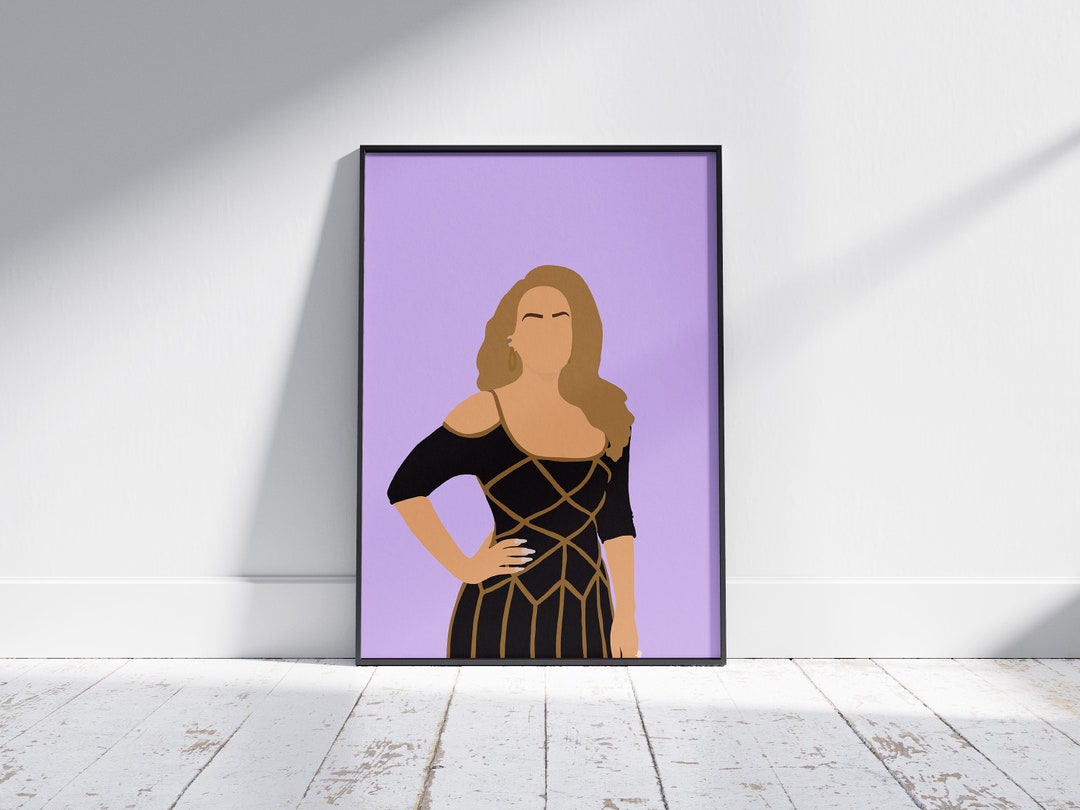 Adele Flat Vector Poster - Etsy