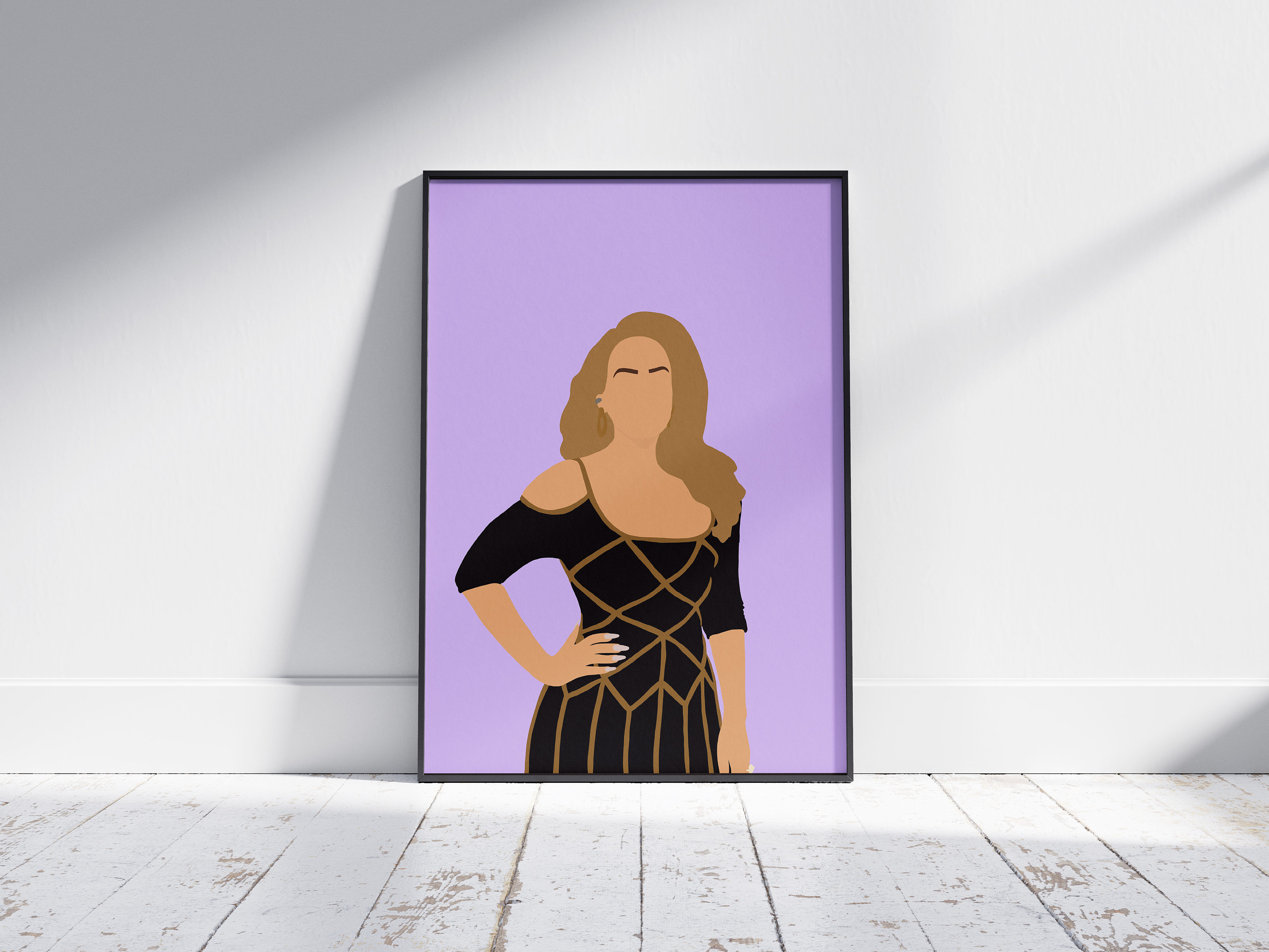 Adele - Flat Vector Poster - Etsy