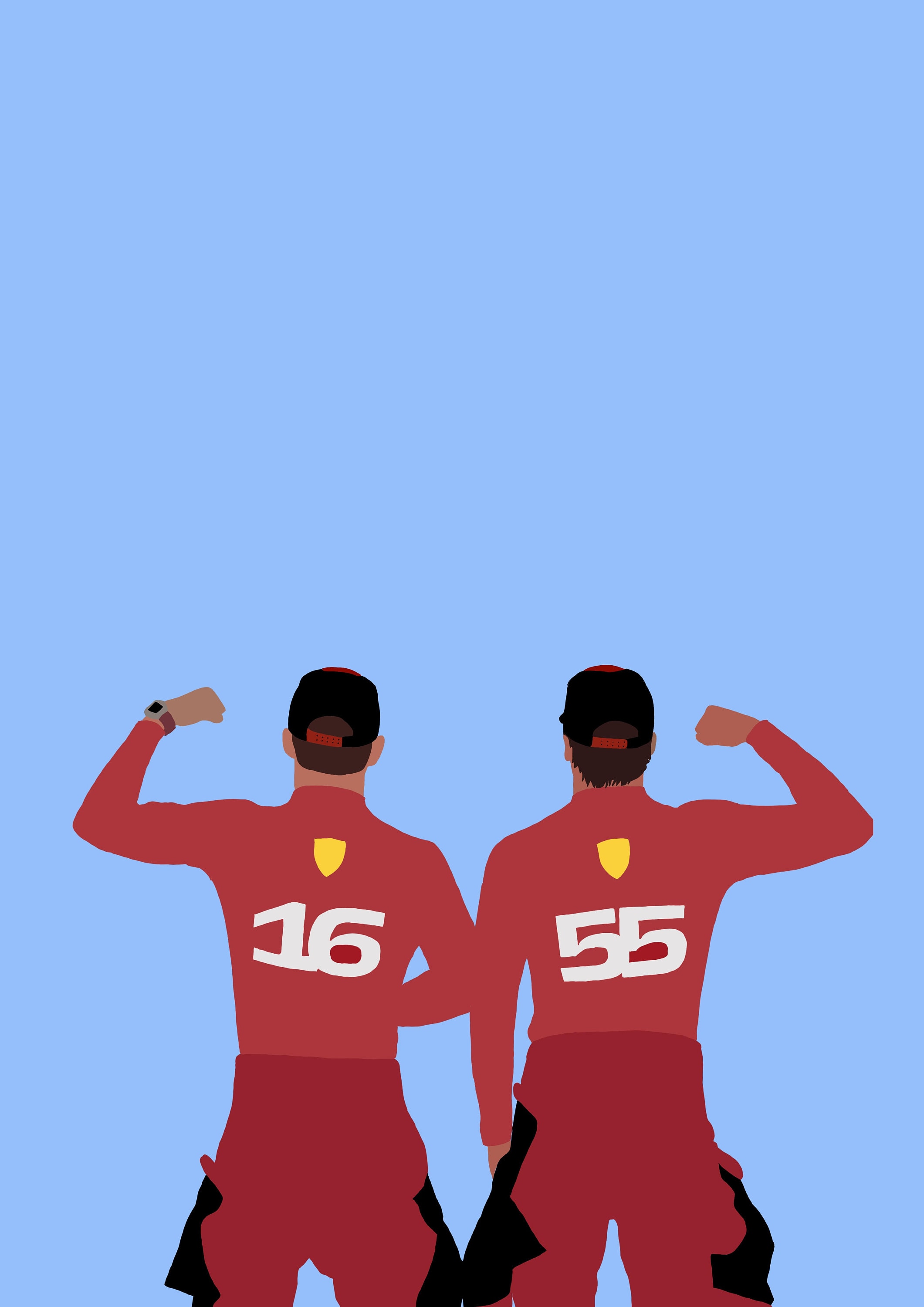 Carlos and Charles Flat Vector F1 Poster - Etsy