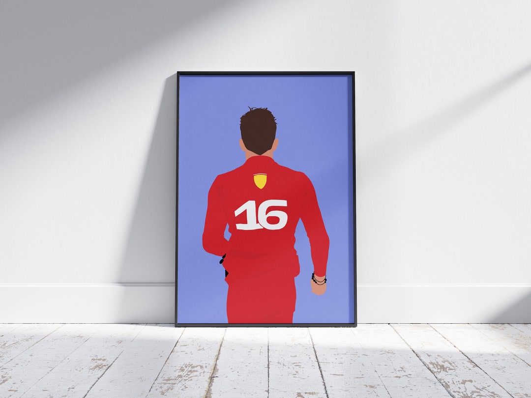 Charles Leclerc 16 - Flat Vector F1 Poster - Etsy