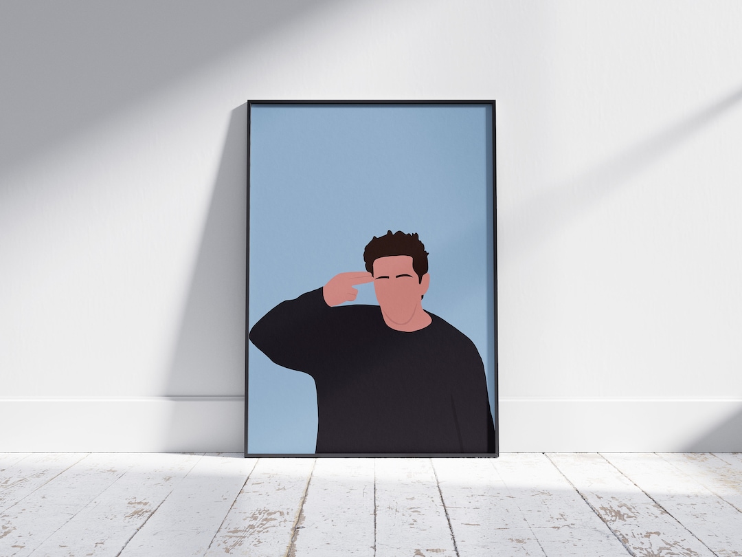 Ross Geller Friends - Flat Vector Poster - Etsy