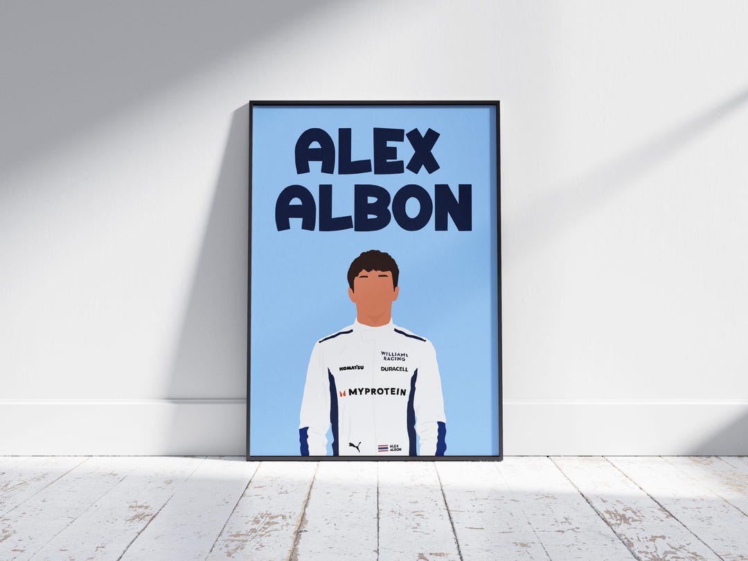 Alex Albon - Flat Vector F1 Poster - Etsy