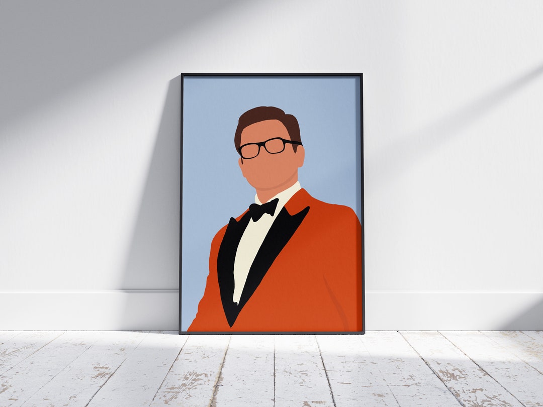 Taron Egerton Kingsman - Flat Vector Poster - Etsy