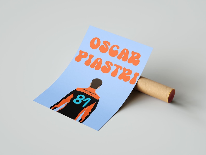 Oscar Piastri - Flat Vector F1 Poster - Etsy Australia