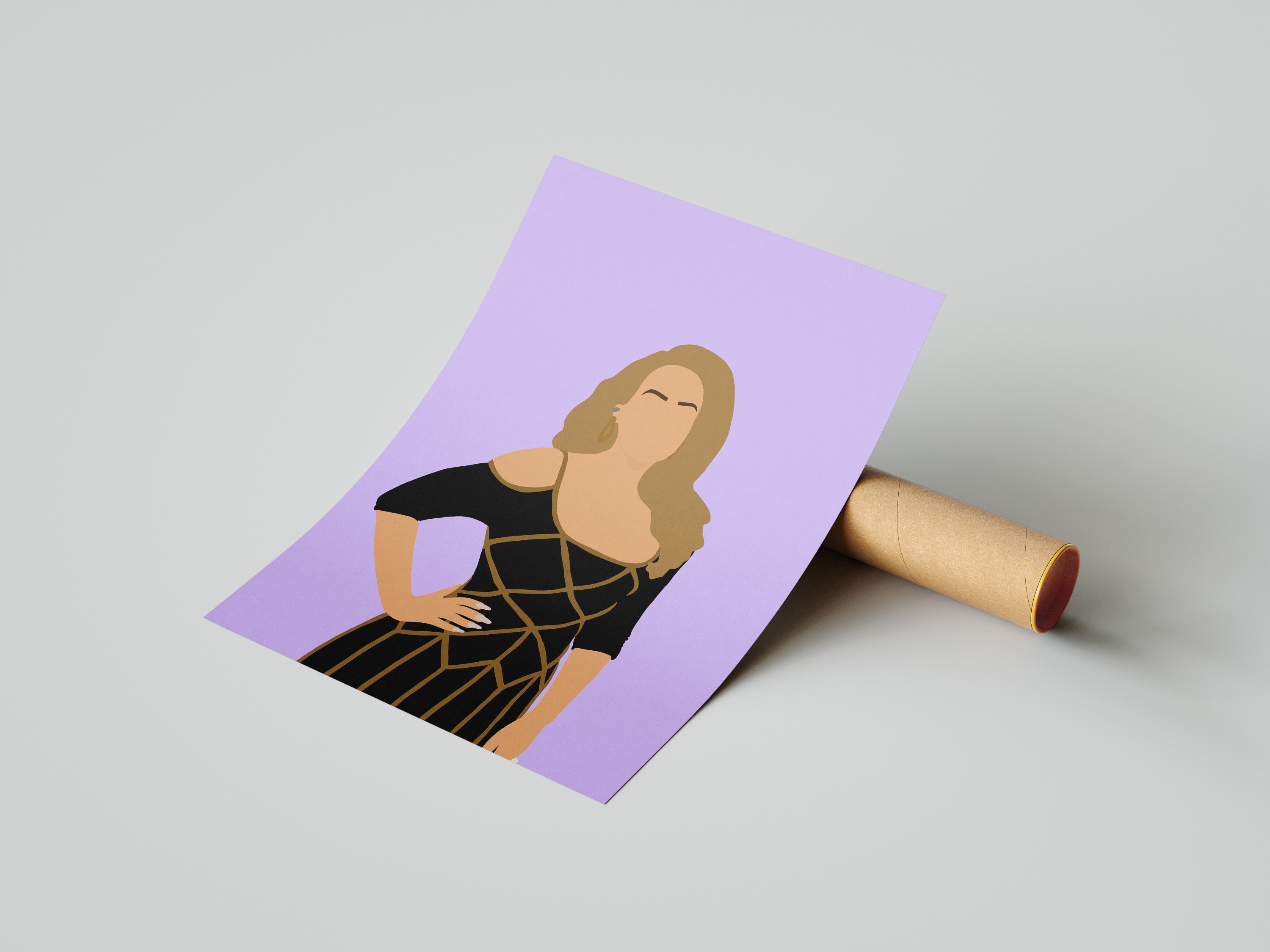 Adele - Flat Vector Poster - Etsy