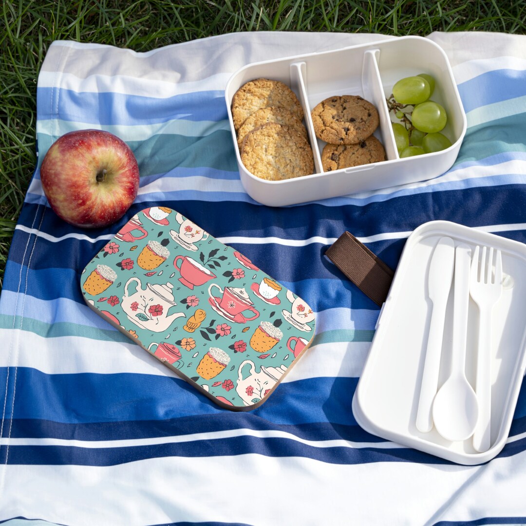 Elegant Bento Lunch Box Tea Party Theme Vintage Style Food Container ...