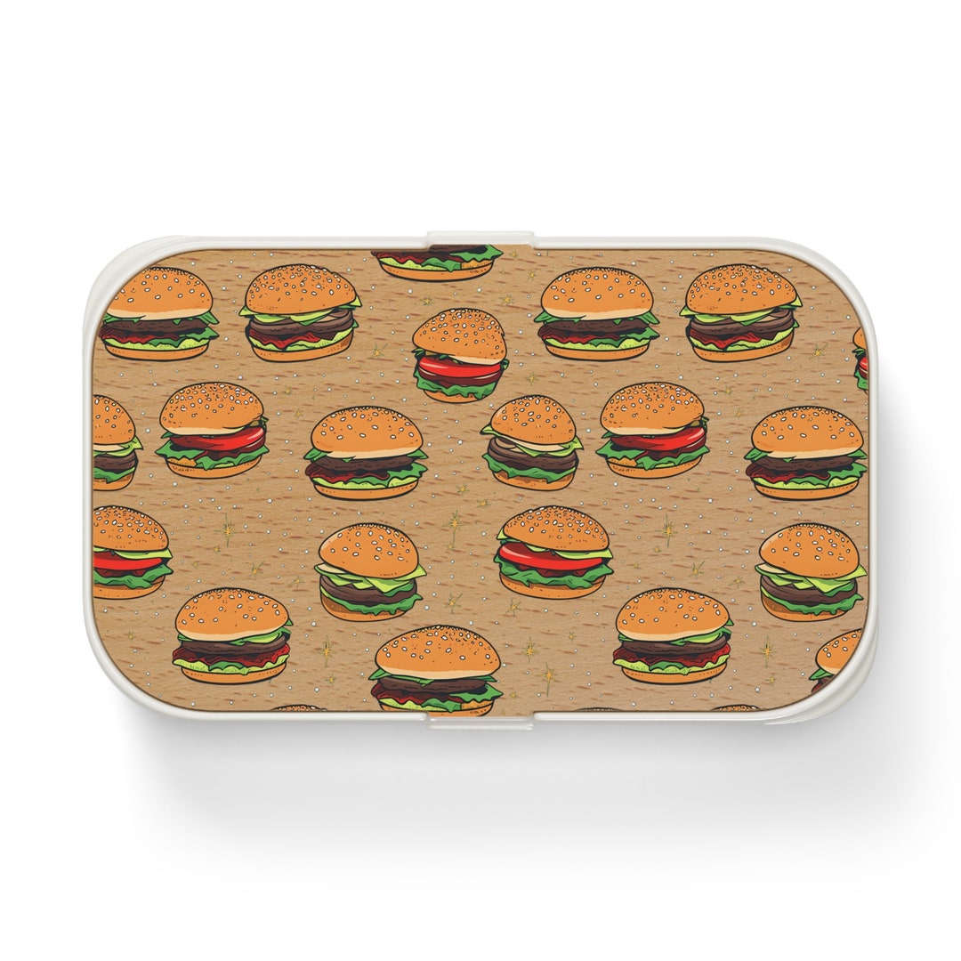 Cartoon Cheeseburger Bento Box, Lunchtime Just Got More Delicious - Etsy