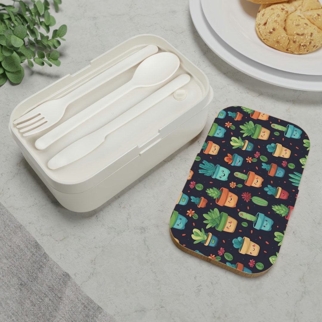 Kids' Cacti-themed Bento Lunch Box Playful Meal Storage for Encouraging ...
