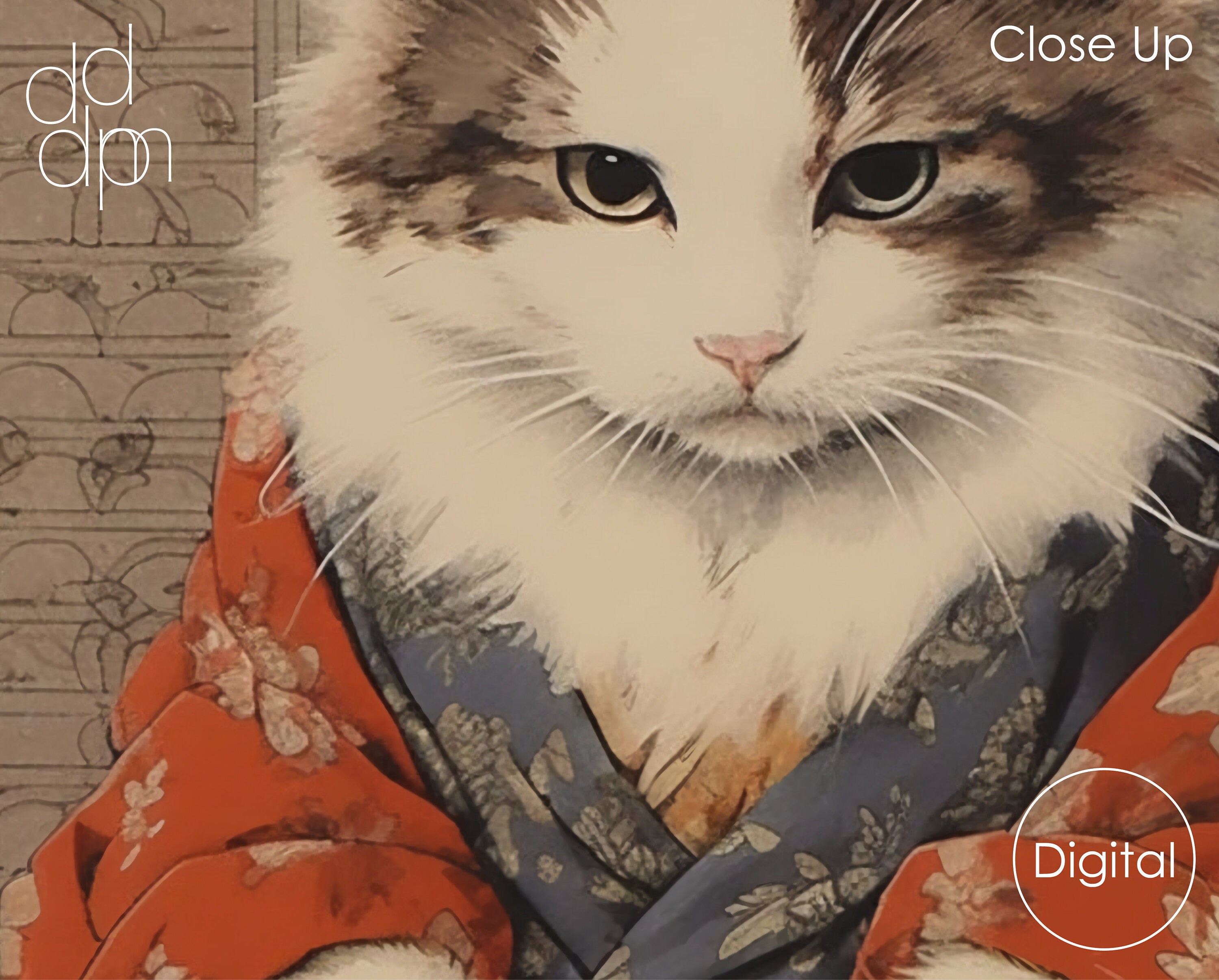 Set of 3, Ukiyo-e Woodblock Cat Reading Book Wall Art Poster Prints ...
