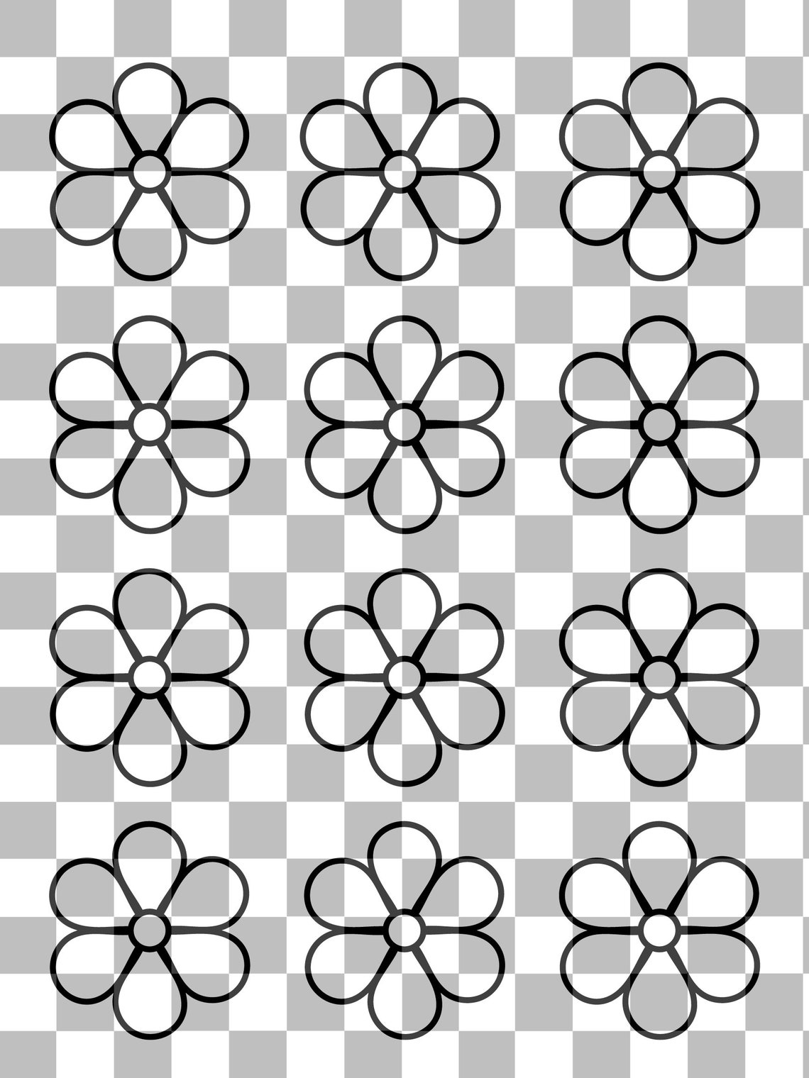 Flower Macaron Template - Etsy