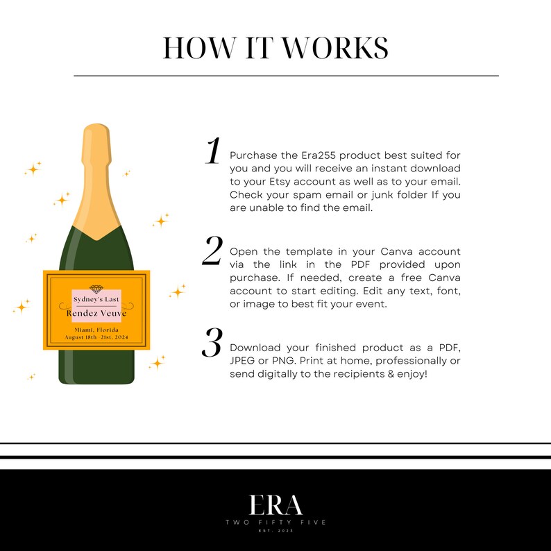The Last Rendez Veuve Bachelorette Party Invitation & Itinerary - Etsy