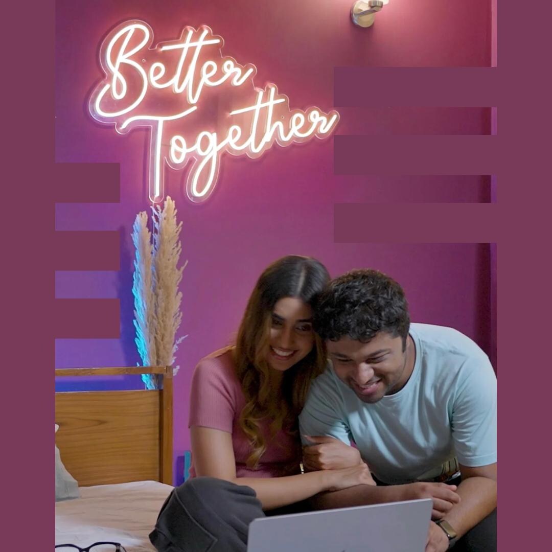 Better Together LED Neon Sign – Custom Wedding Backdrop, Personalized ...
